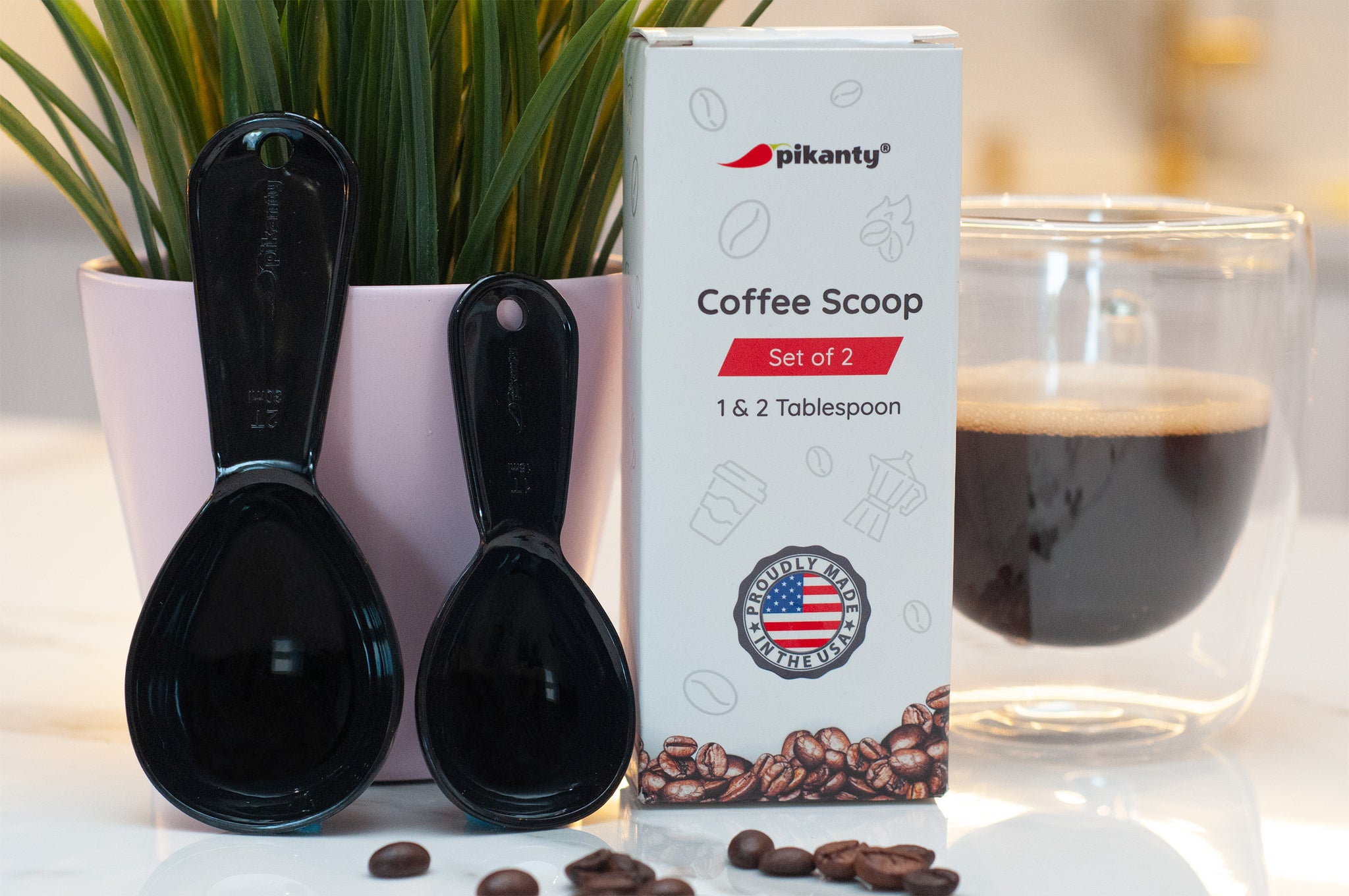 Pikanty - Coffee Scoops set of 2 (1Tbs and 2Tbs) | Made in USA